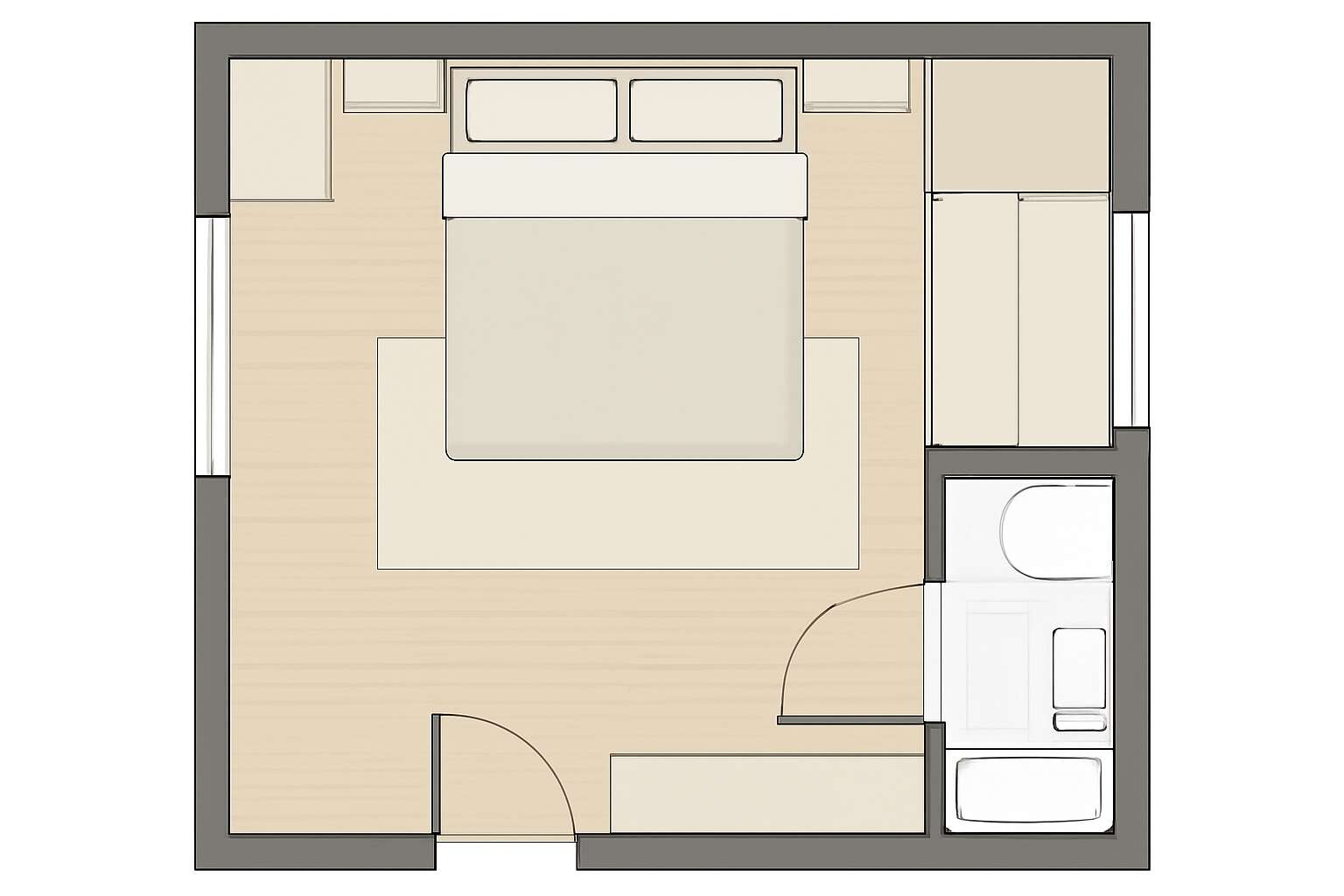 Inspiring floor plans of bedrooms with en suite for elegant, practical ...